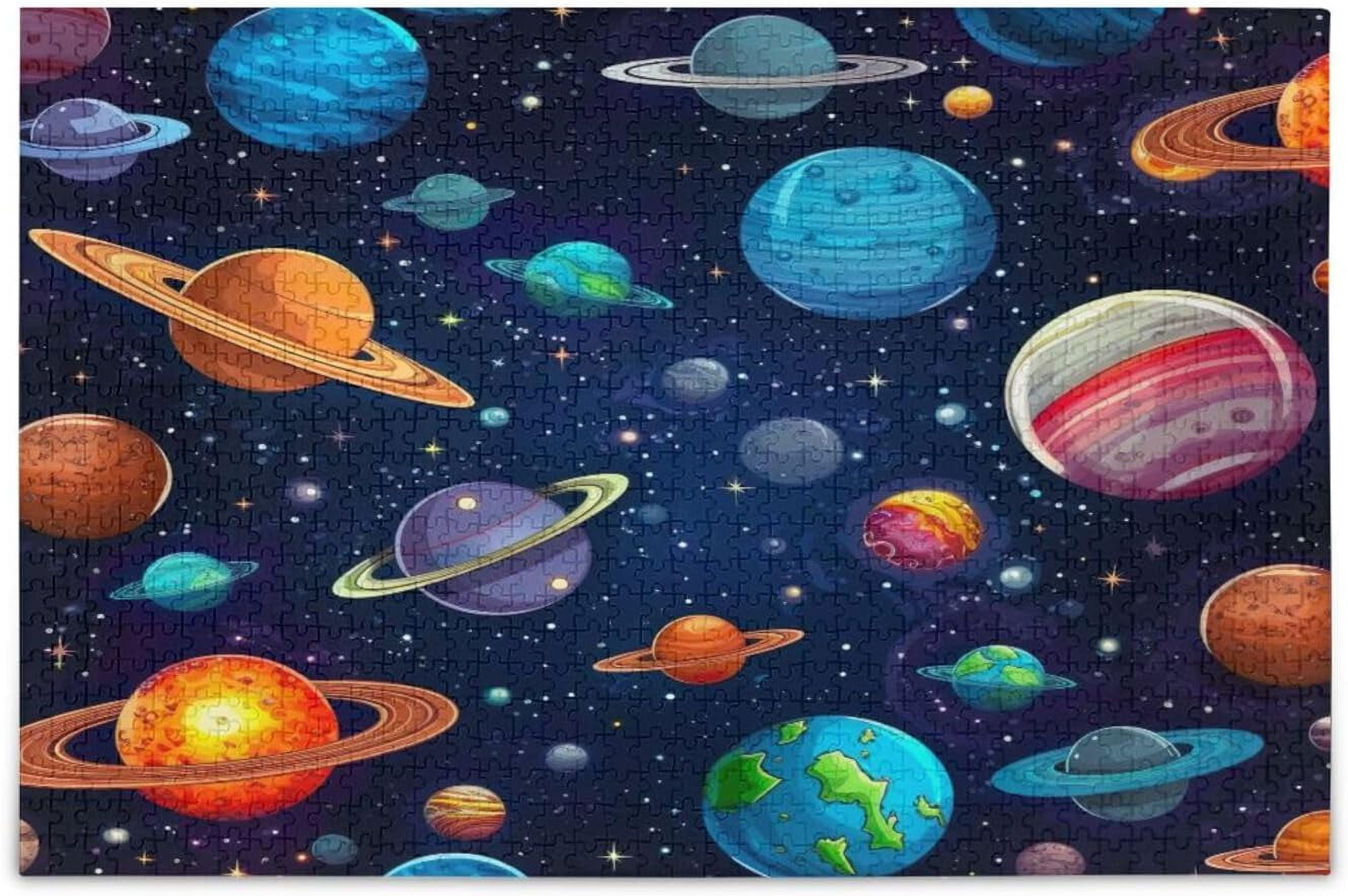 FREEAMG 500 Pieces Colorful Planets Satellites Jigsaw Puzzle for Adults ...