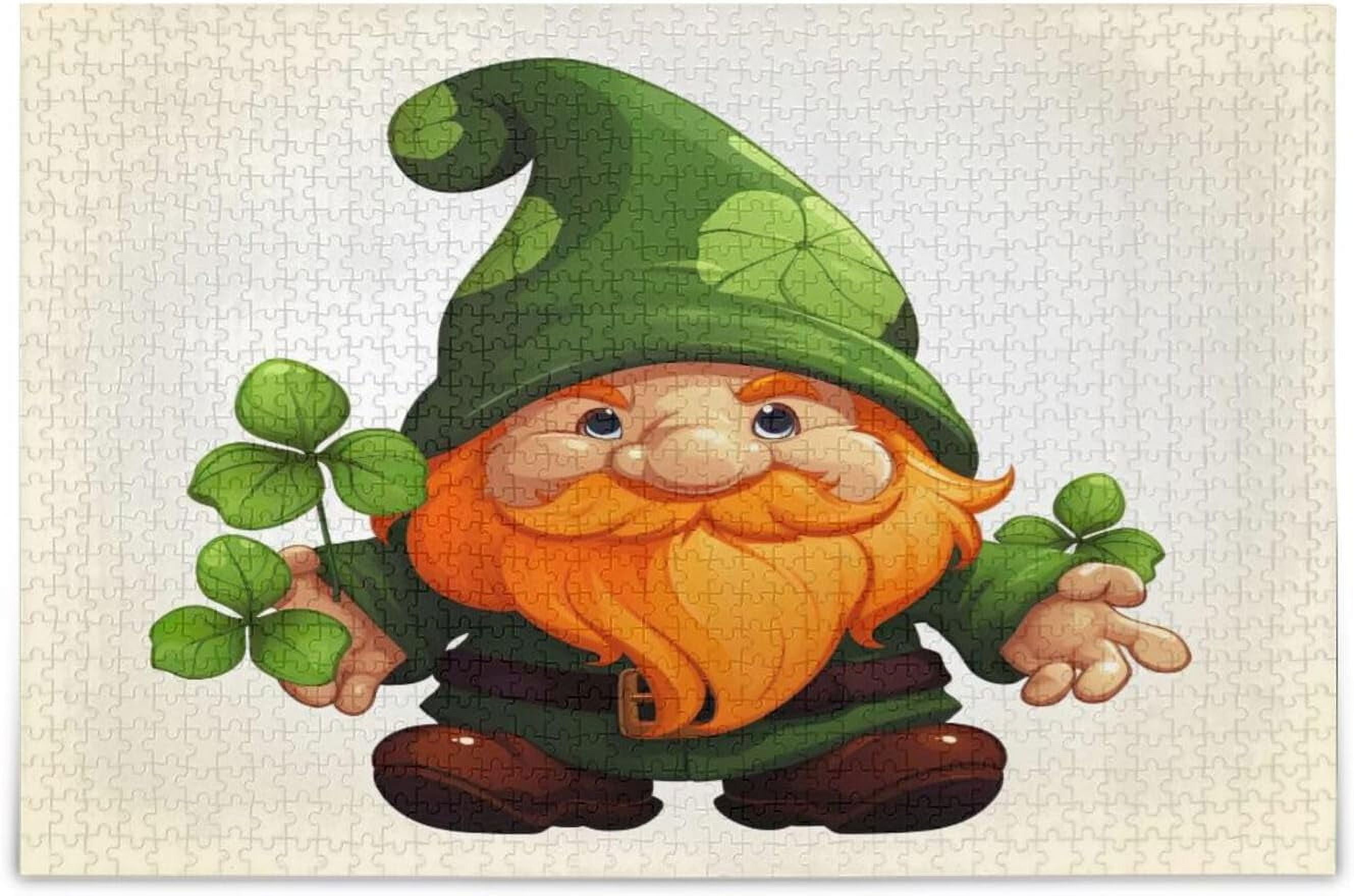 FREEAMG 500 Pieces St Patricks Day Gnomes Jigsaw Puzzle for Adults ...