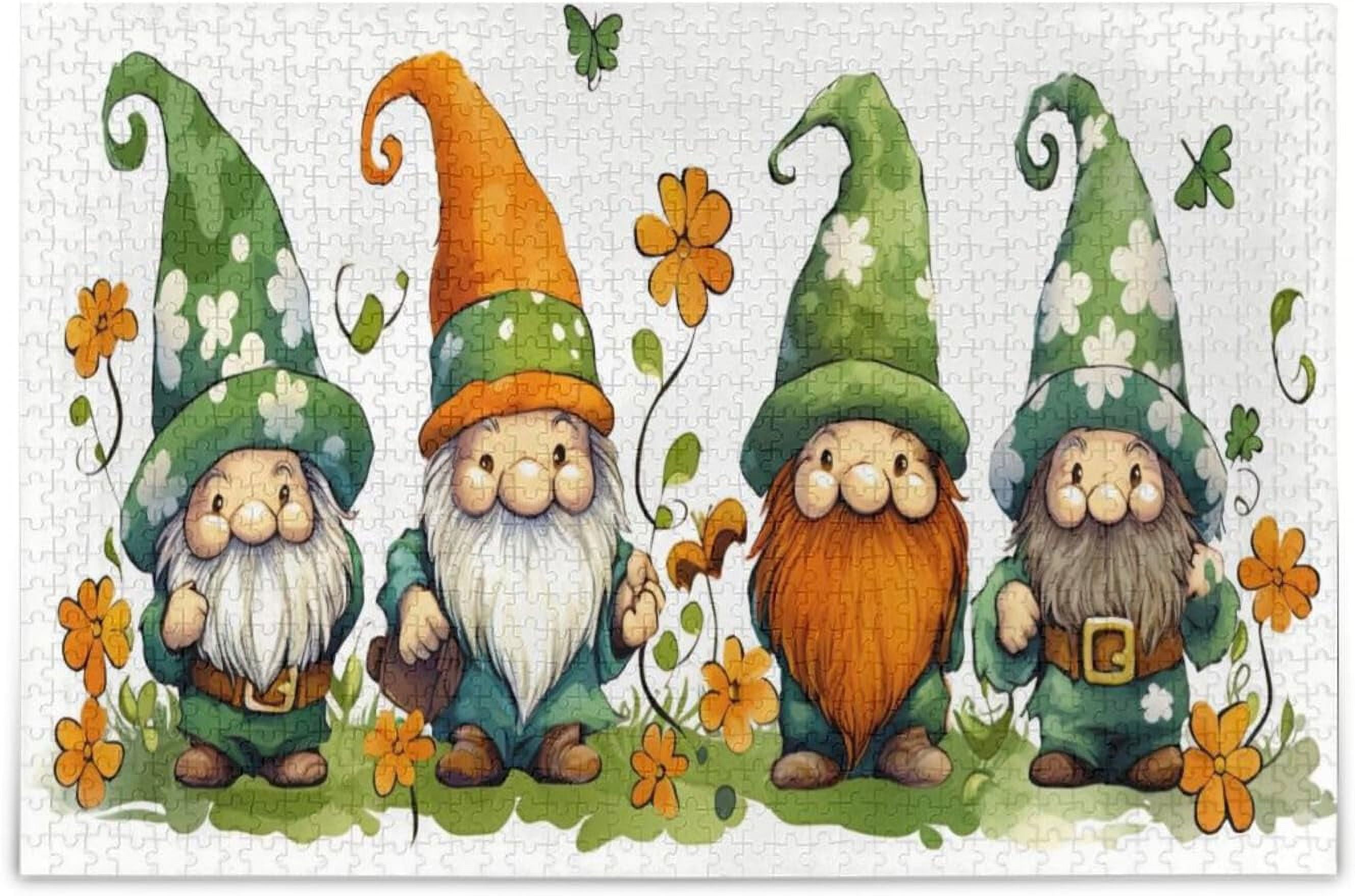 FREEAMG 500 Pieces St Patricks Day Gnomes Jigsaw Puzzle for Adults ...