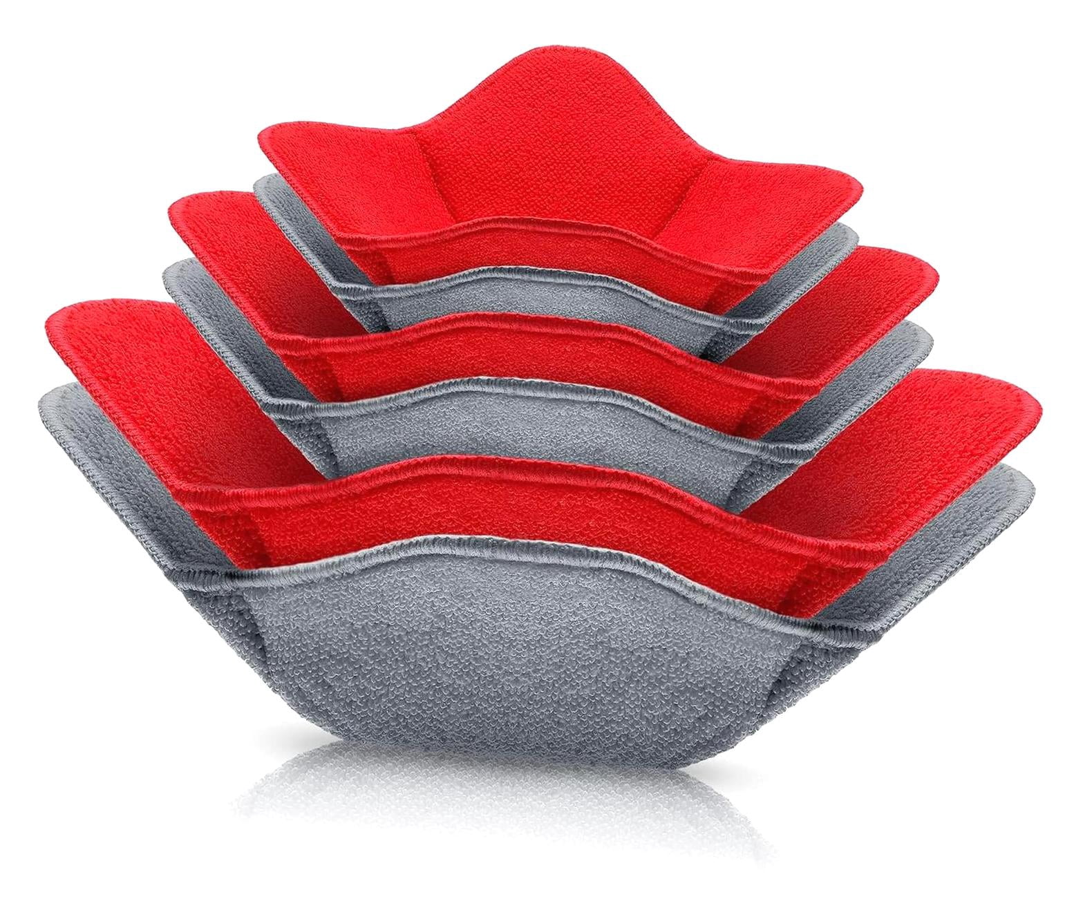 FREEAMG 6-Piece Set of 3 Sizes Microwave Bowl Cozies for Adults, Hot ...