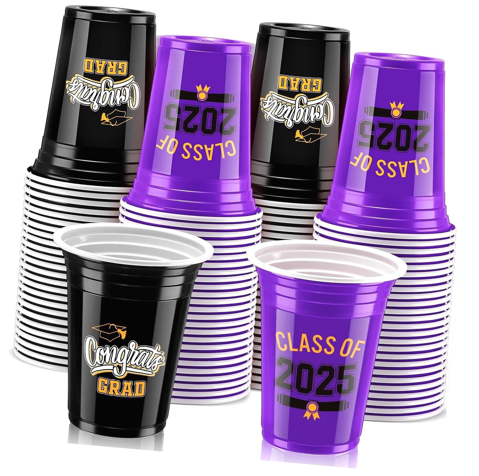 FREEAMG 60 Count Plastic Graduation Cups, 12oz Bulk Party Graduation ...
