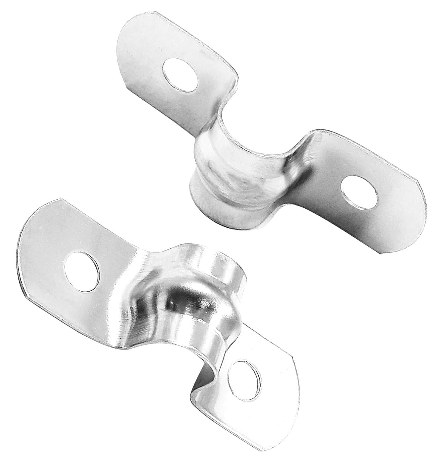 FREEAMG 60 Pieces M8 Rigid Pipe Straps, 5/16" Steel Two-Hole U Bracket ...