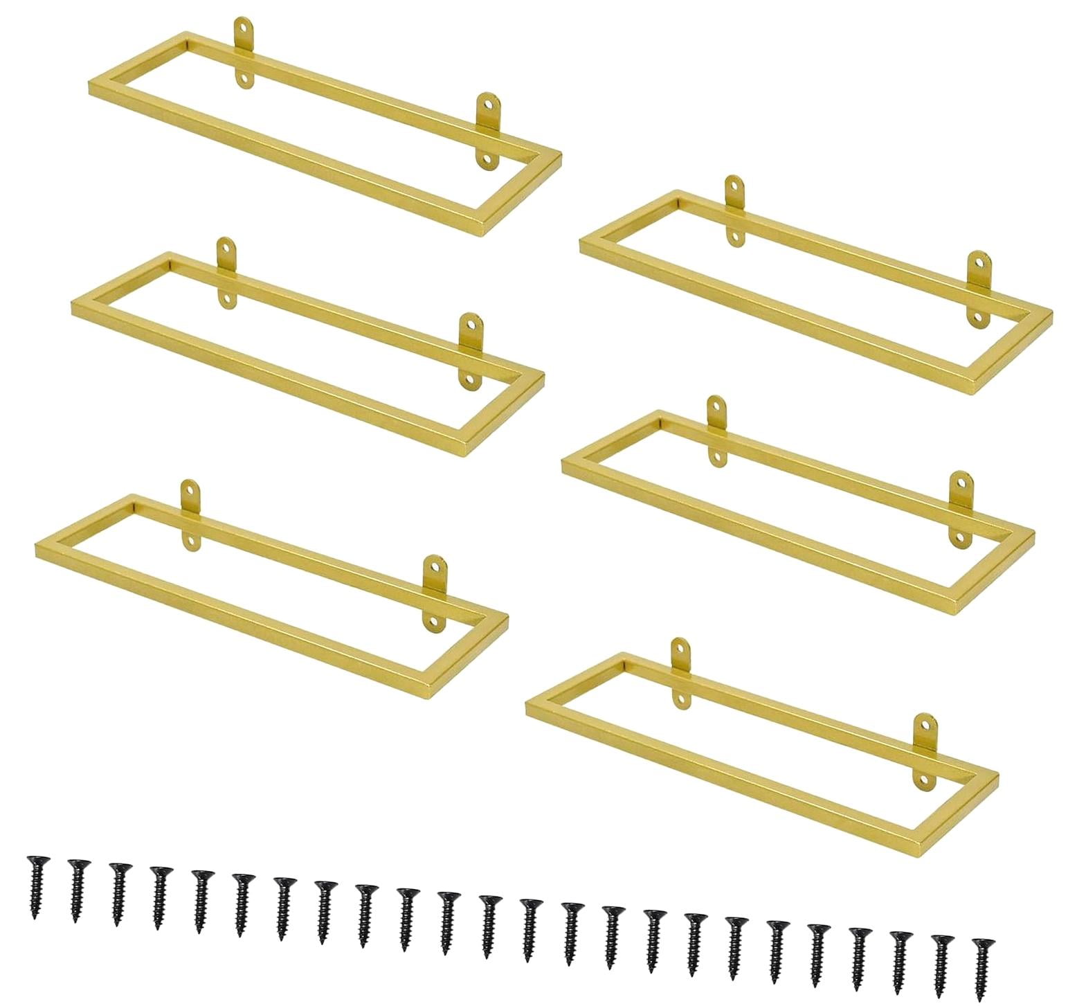 FREEAMG 6Pcs Wall-Mounted Racks, Rectangular Rack Bottle Holder Display ...