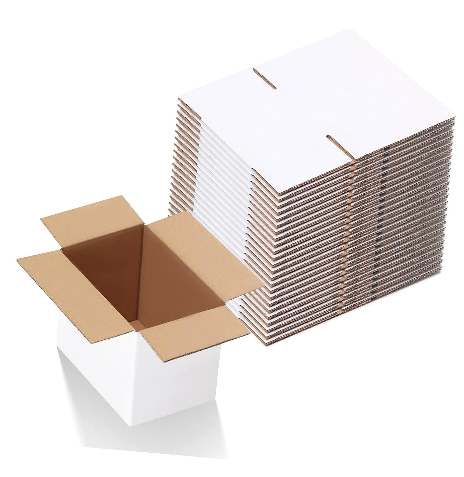 FREEAMG 6x4x4 Mailing Boxes, Pack of 25, Compact Corrugated Cardboard ...