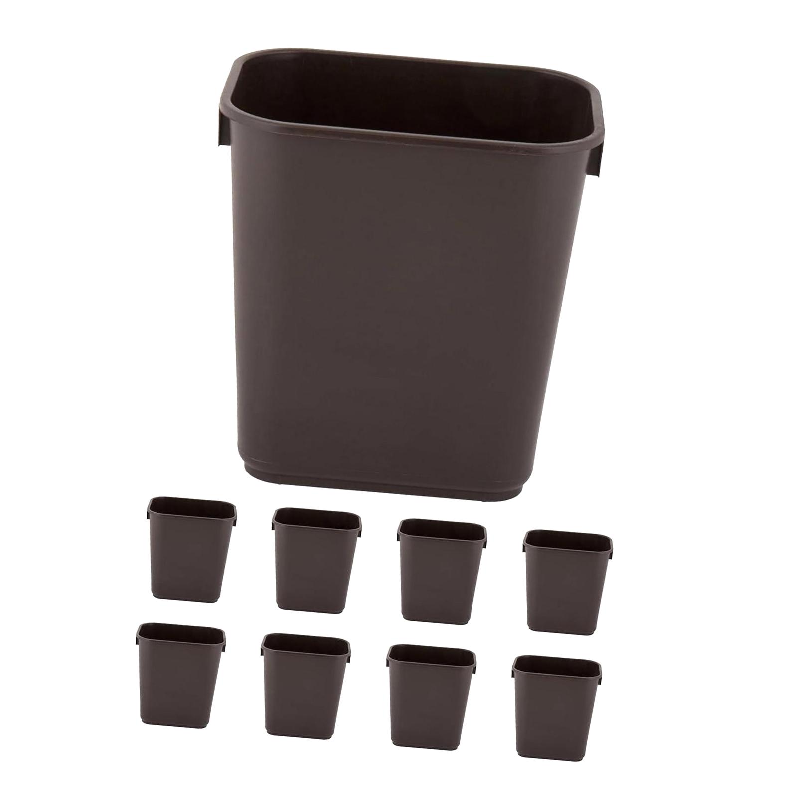 FREEAMG 7 Gallon Black Rectangular Trash Bin, Suitable for Restaurants ...