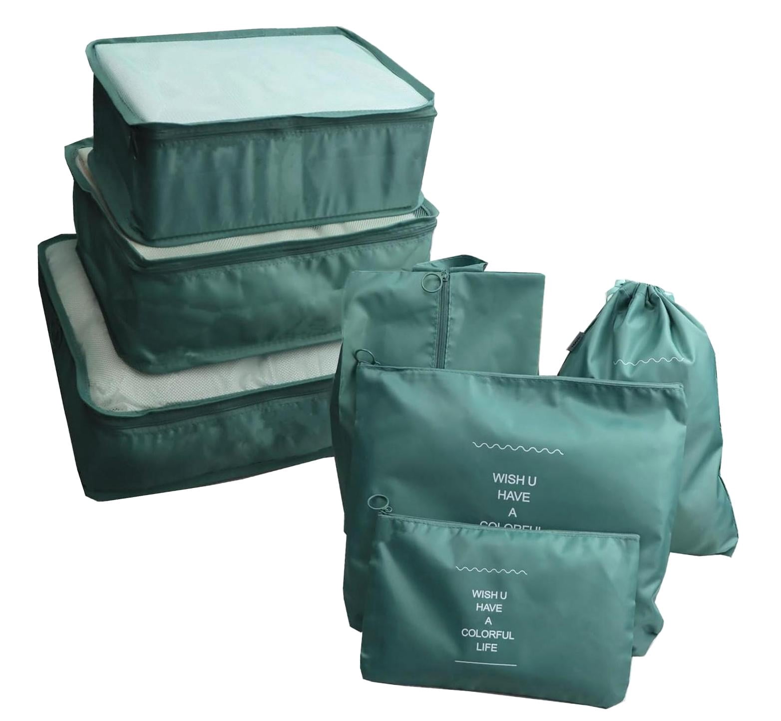 FREEAMG 7-Piece Compression Packing Cube Set for Travel, Organizer Bags ...