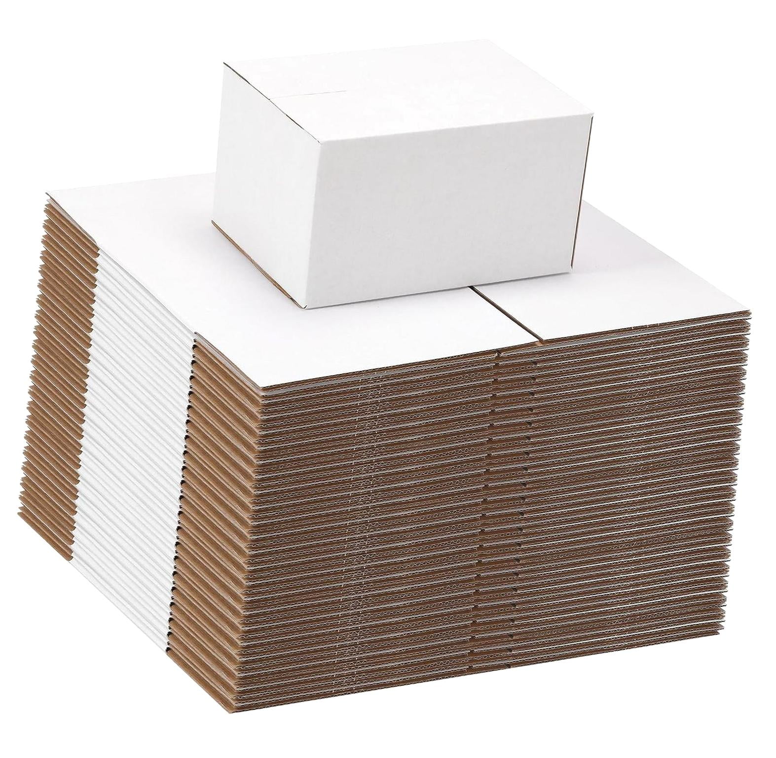 FREEAMG 7x5x4 Shipping Boxes, 40-Pack, Kraft Corrugated Cardboard White ...