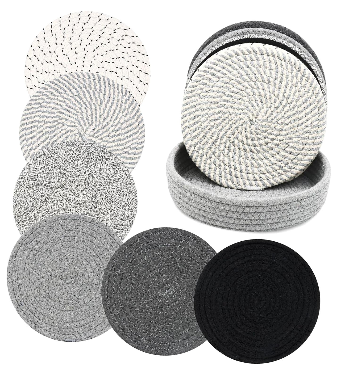 FREEAMG 8" Hot Plate Stands, 6 Pieces Large Coasters for Kitchen Use ...