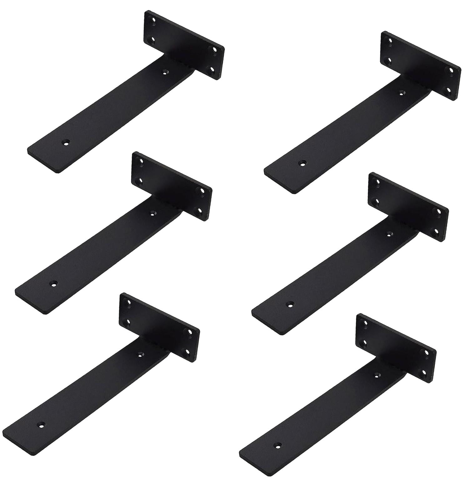 FREEAMG 8 Inch Metal Wall Mount L Brackets, 1/5" Thickness, 90 Degree ...