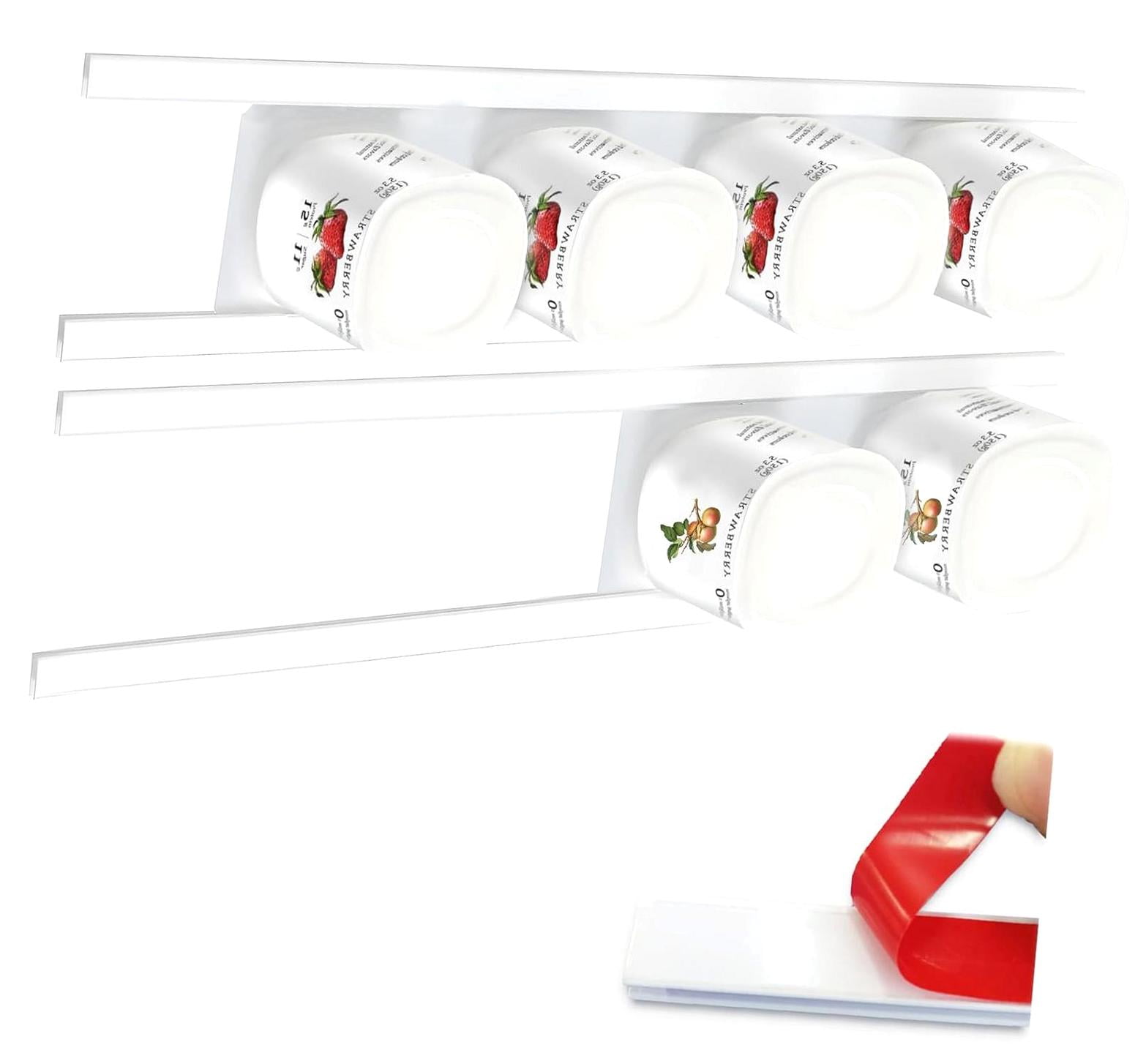 FREEAMG 8 Pack Yogurt Fridge Organizer, Holder with Adhesive Strips for ...