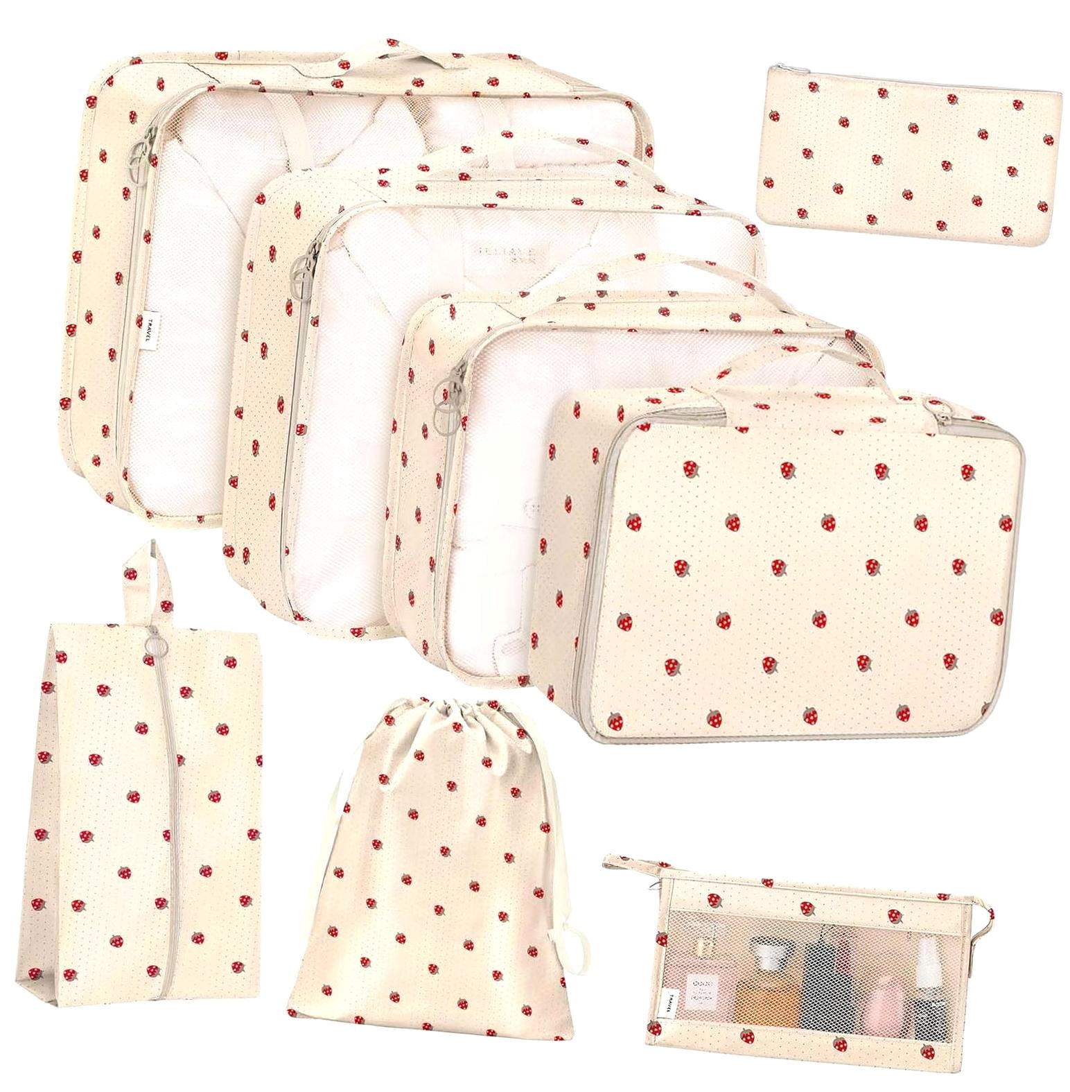 FREEAMG 8 Piece Travel Packing Cube Set, Luggage Organizers Large ...