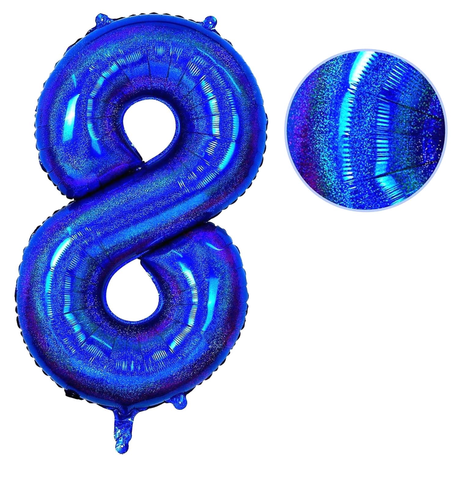FREEAMG 8th Balloon 40 Inches, Dark Blue Large Number Balloon, Foil 8 ...