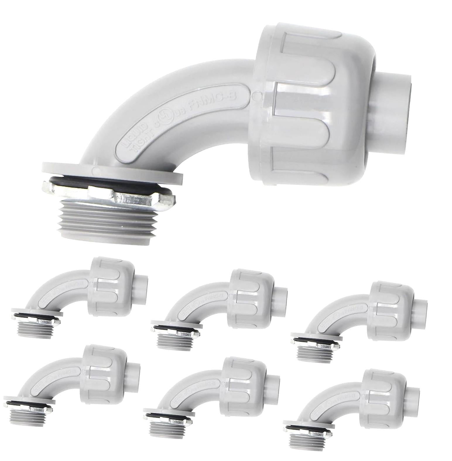 FREEAMG 90° Liquid Tight PVC Electrical Conduit Fitting, 3/4 Inch ...