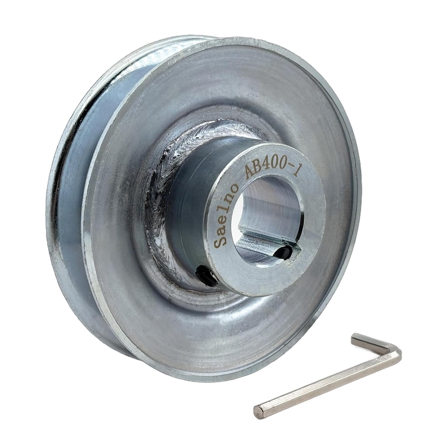 FREEAMG AB400-1 Single Groove Web Sheaves,v Belt Pulley 4" OD 1 inch ...