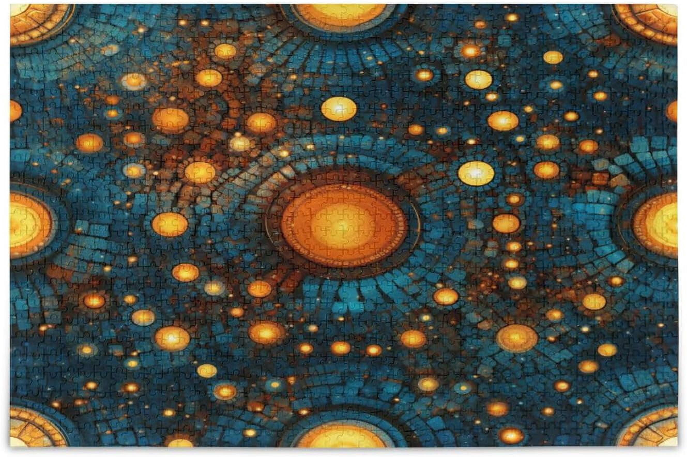 FREEAMG Abstract Blue Circular Puzzles for Adults 1000 Piece ...