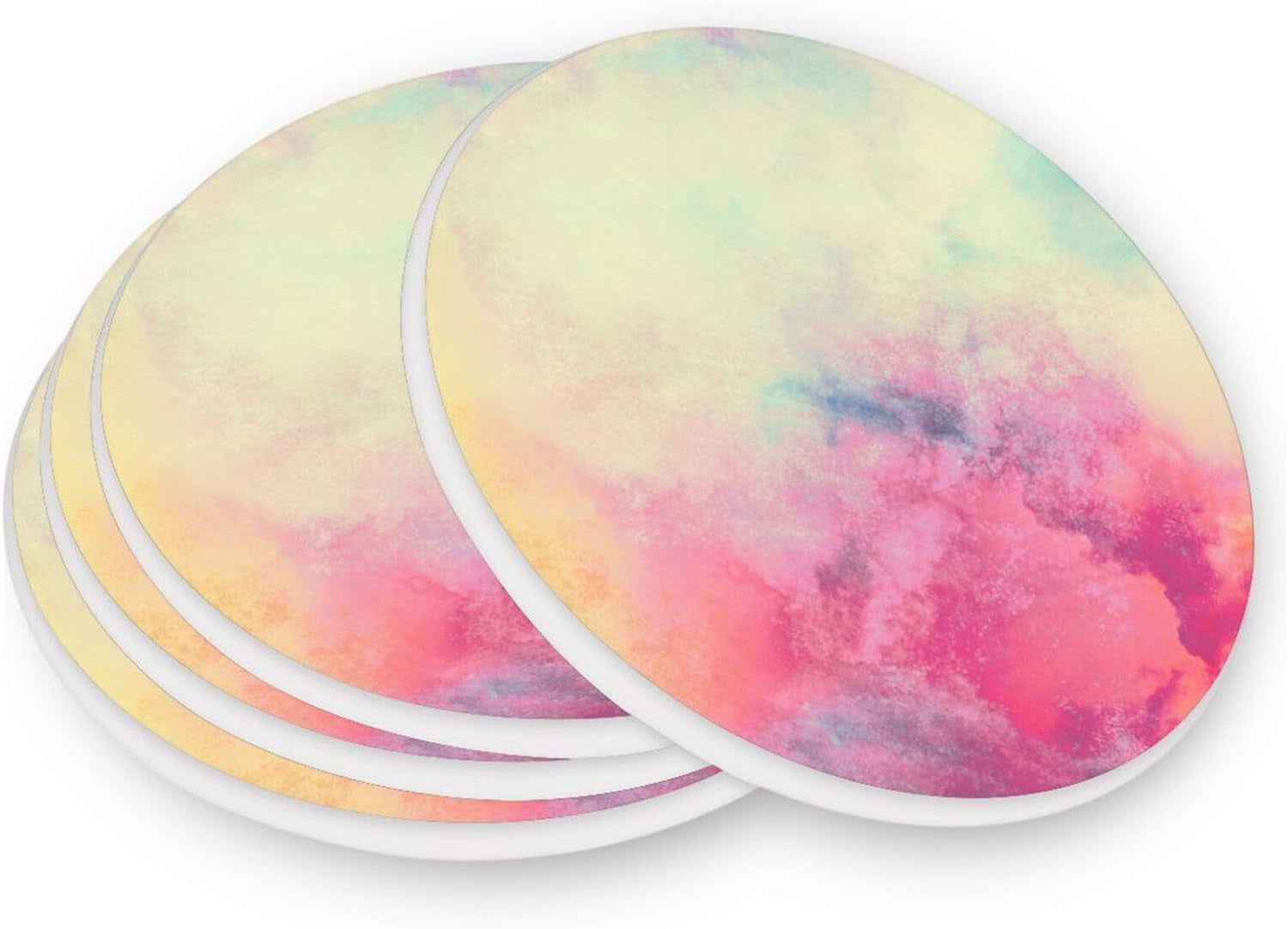 FREEAMG Abstract Colorful Texture Coasters for Drinks Set of 4 ...