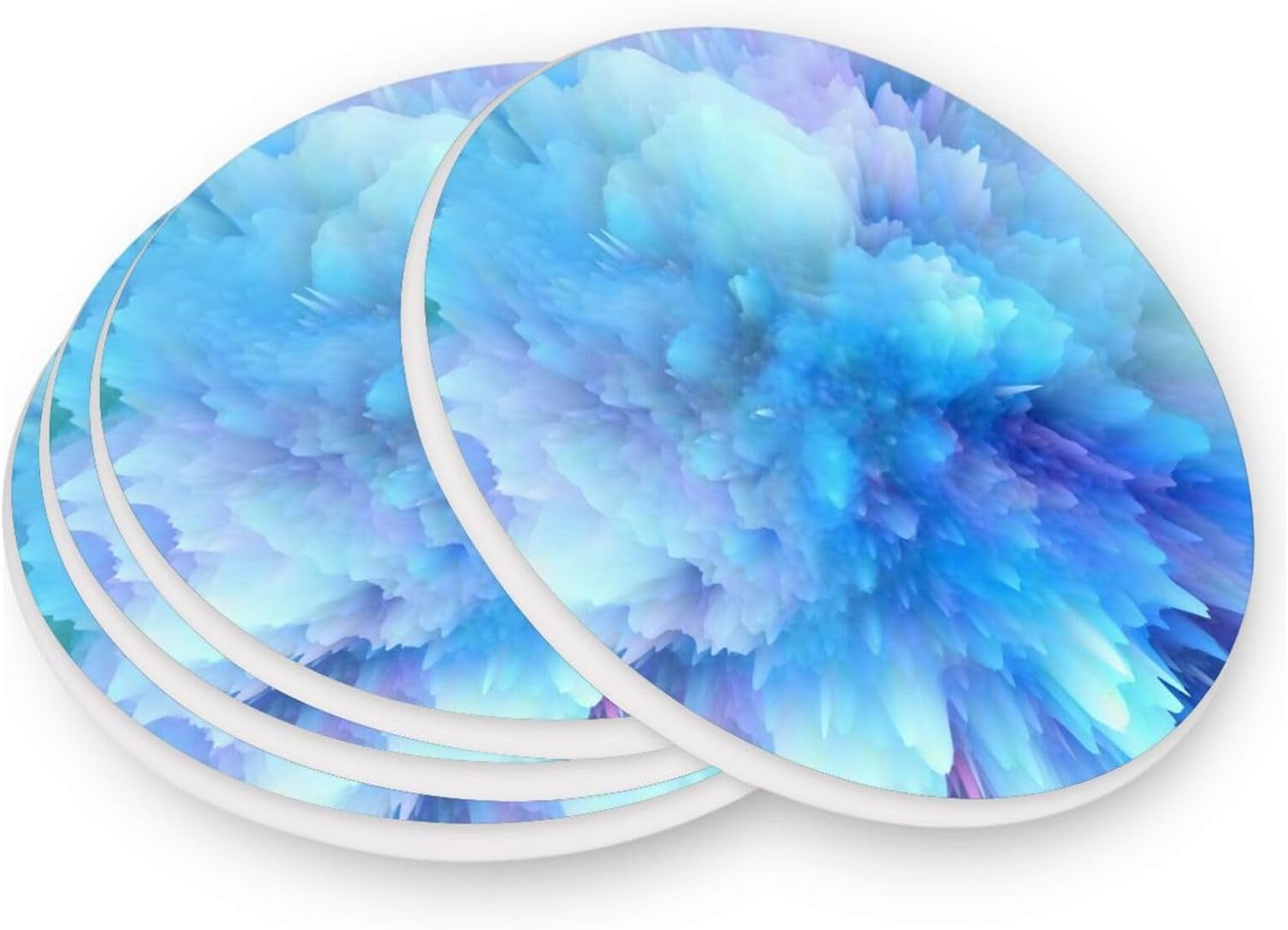 FREEAMG Abstract Universe Blue Coasters for Drinks Set of 4, Absorbent ...