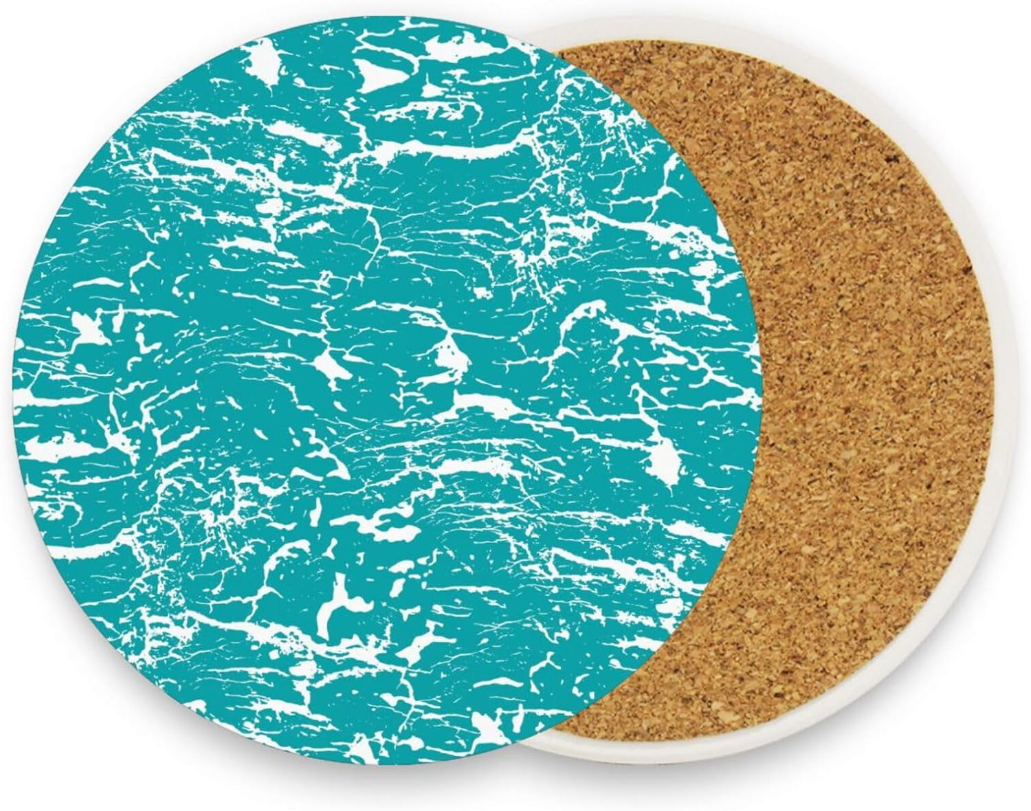 FREEAMG Abstract Water Swirl Coasters for Drinks Set of 2, Absorbent ...