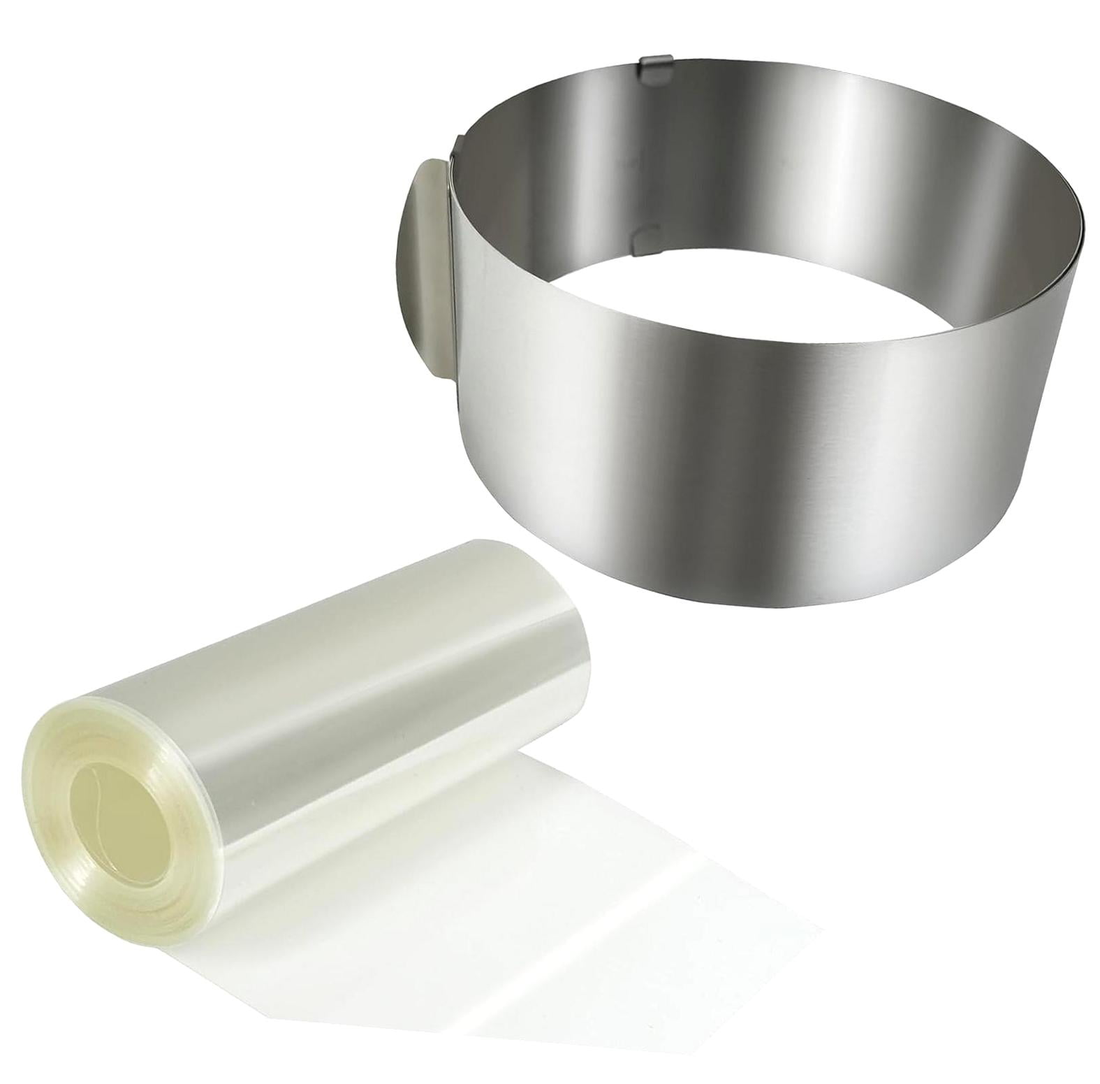 FREEAMG Adjustable Cake Set, Stainless Steel Pastry Mousse Cake with 5 ...