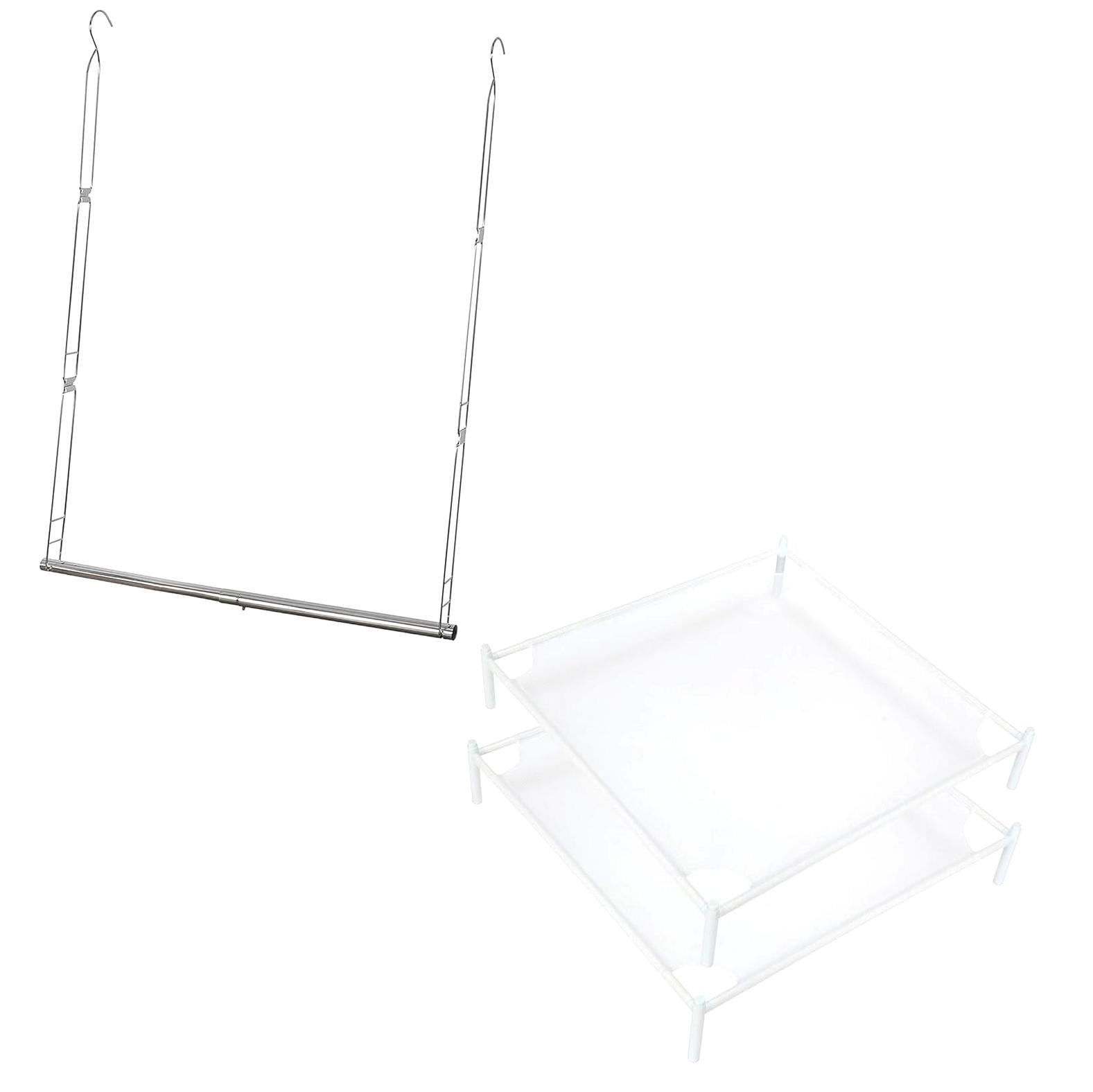FREEAMG Adjustable Closet Rod Extender and Stackable Sweater Drying ...