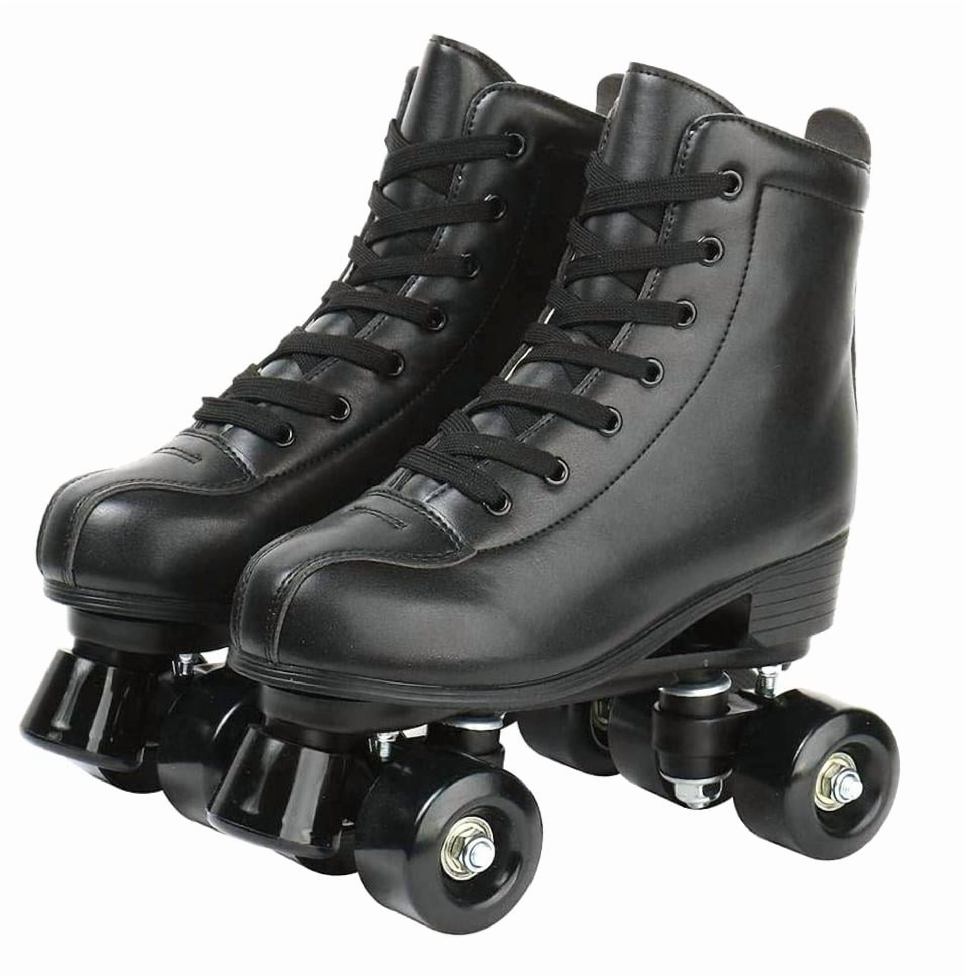 FREEAMG Adjustable Double Row Leather High-Top Roller Skates - for ...
