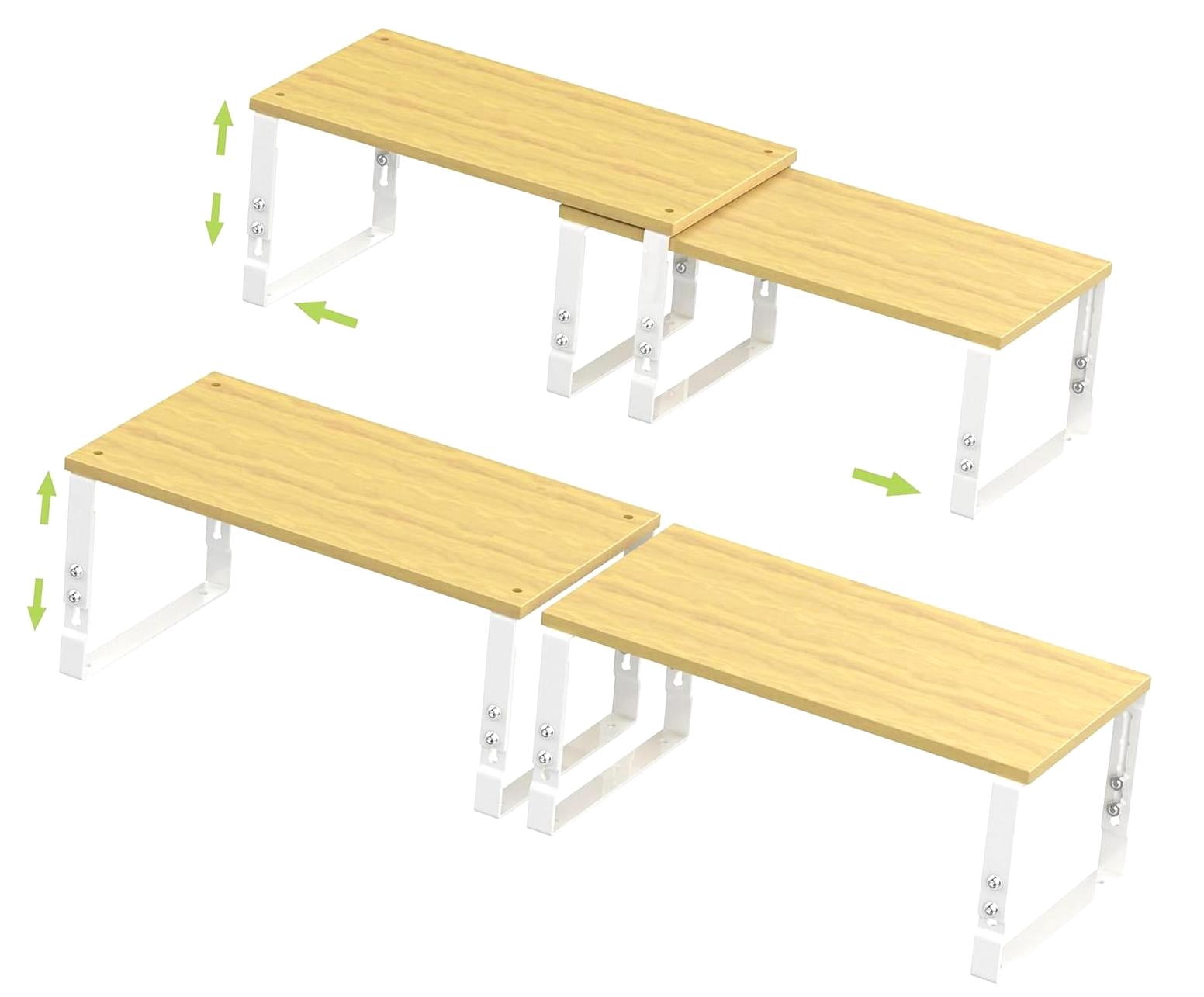FREEAMG Adjustable Storage Shelves for Kitchen Cabinet Organization ...