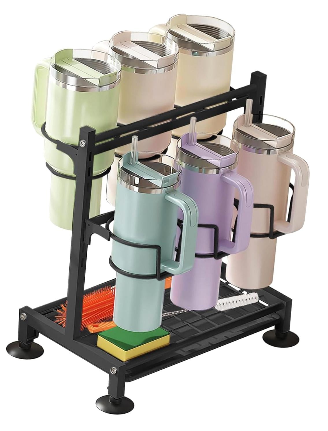 FREEAMG Adjustable Water Bottle Organizer with Drying Rack, designed ...