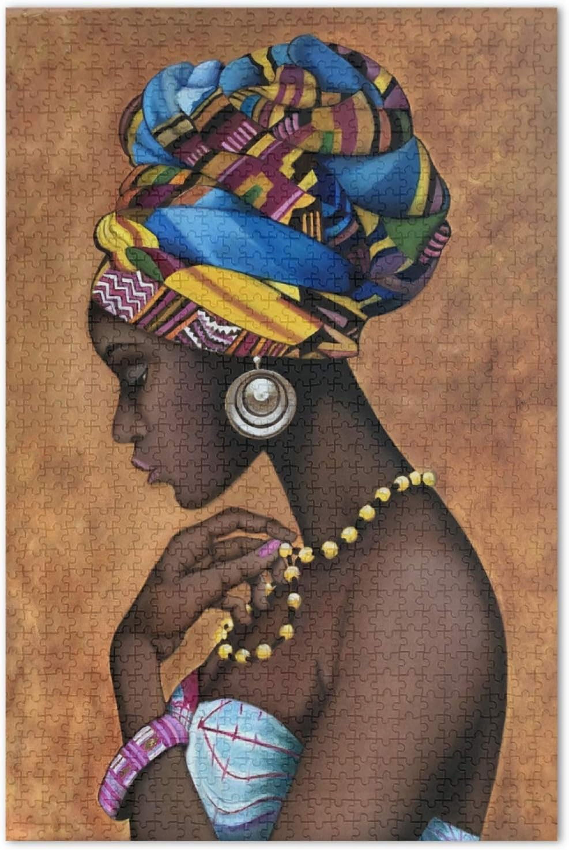 FREEAMG Afro African American Woman Jigsaw Puzzles for Adults 500 ...