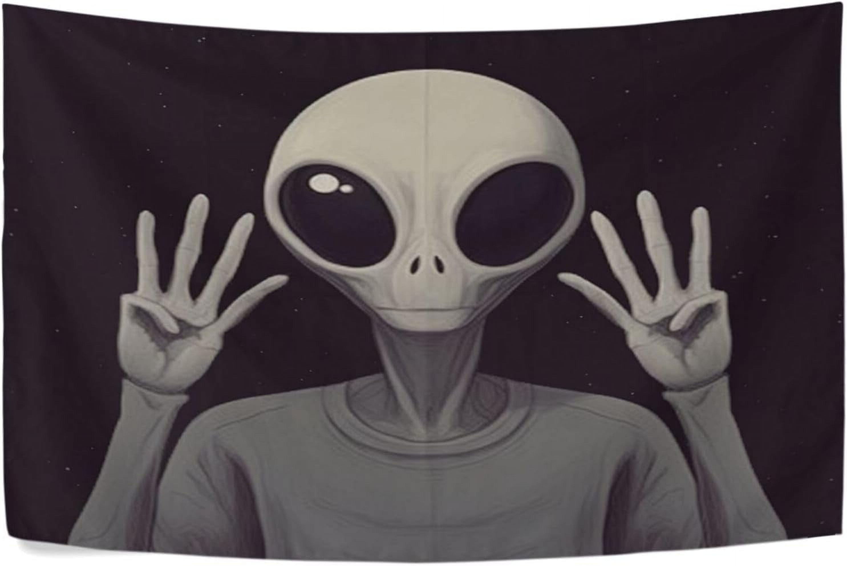FREEAMG Alien Holding Tapestry Hippie Wall Hanging Tapestries Aesthetic ...
