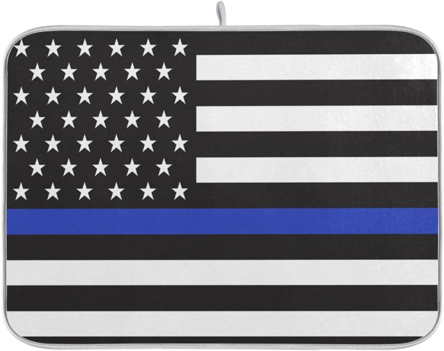 FREEAMG American Police Flag Dish Drying Mat,16 x 18 Inches Microfiber ...