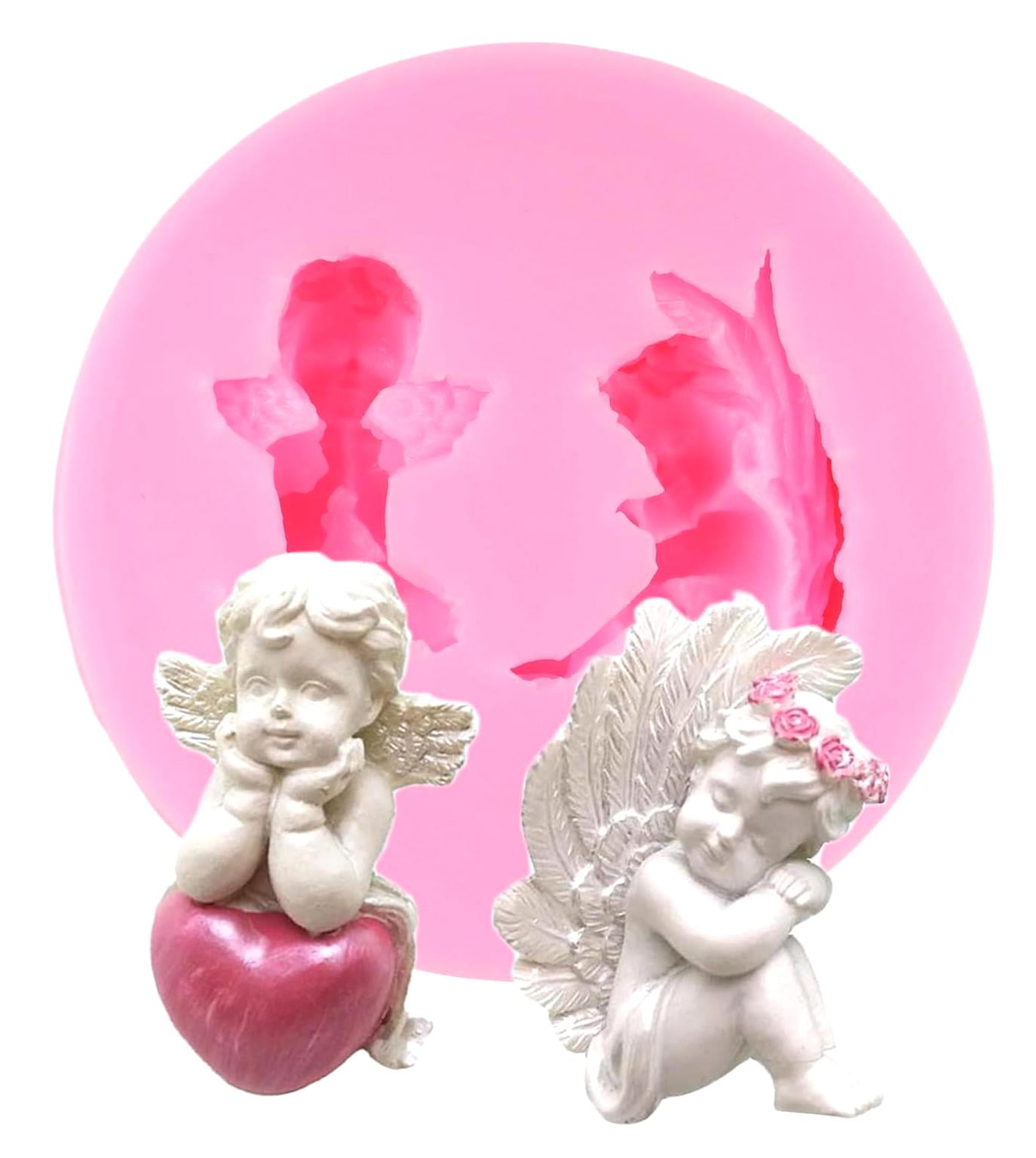 FREEAMG Angel Silicone Molds Cupid Chocolate Fondant For Cake ...