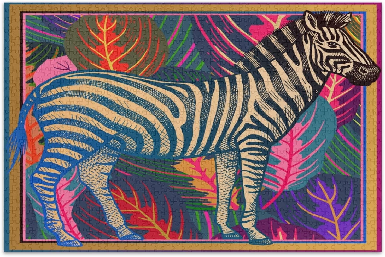 FREEAMG Animal Zebra Pattern Jigsaw Puzzles 500 Pieces, Puzzles for ...