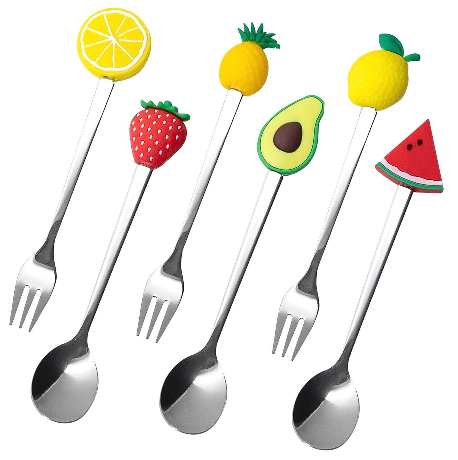 FREEAMG Appetizer Spoons and Forks, 6-Piece Set, Stainless Steel and ...