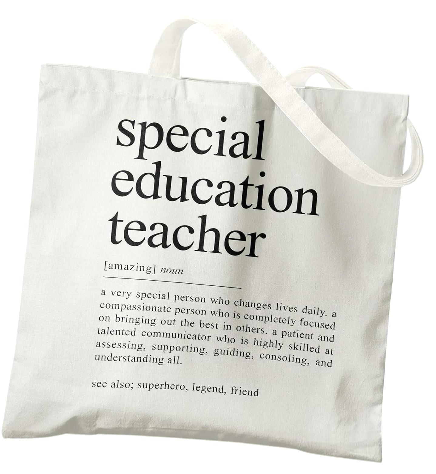 FREEAMG Appreciation Tote for Special Education Teachers, Grocery and ...