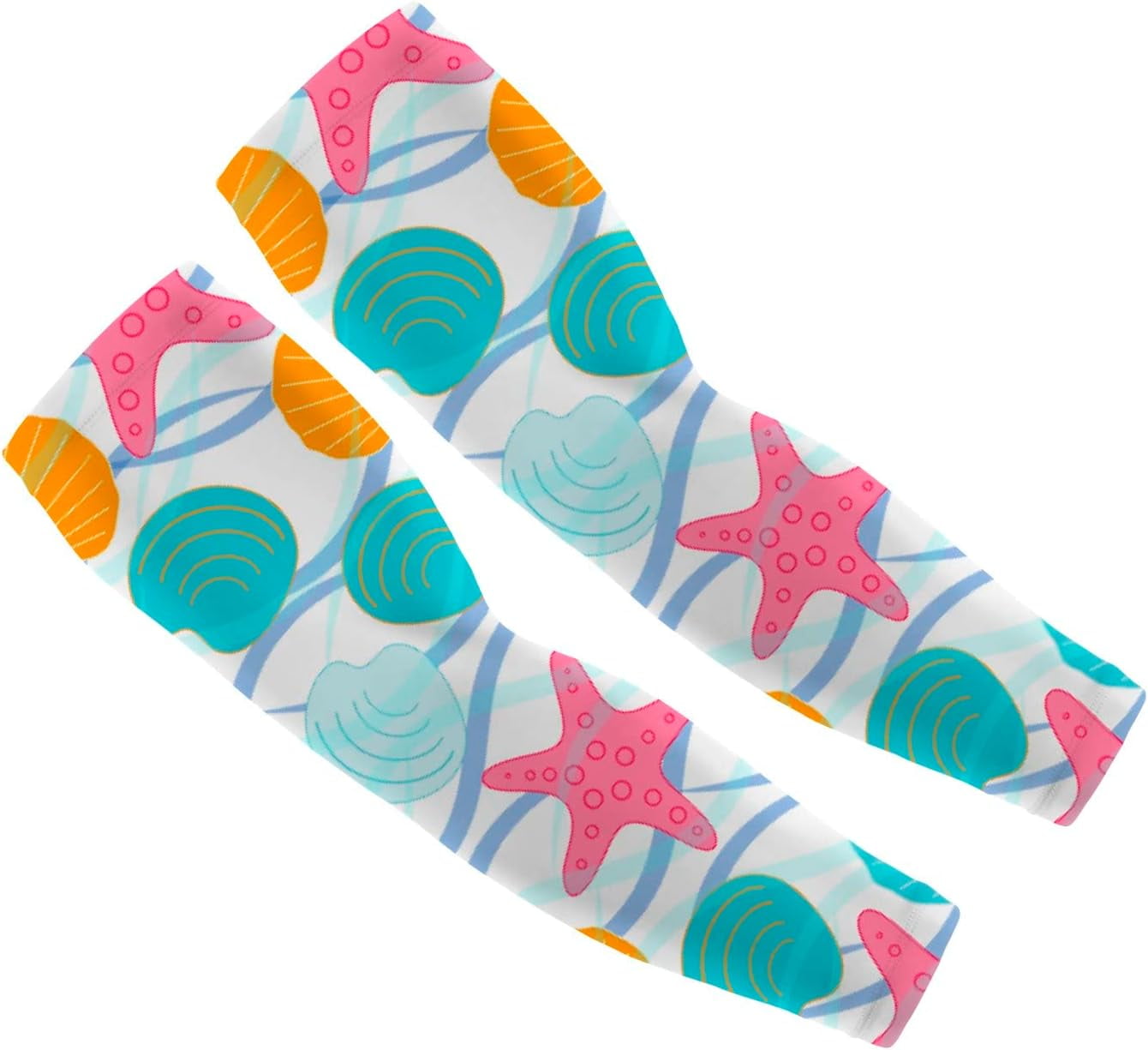 FREEAMG Arm Sleeves Abstract Sea Shells Waves for Men Women - Walmart.com