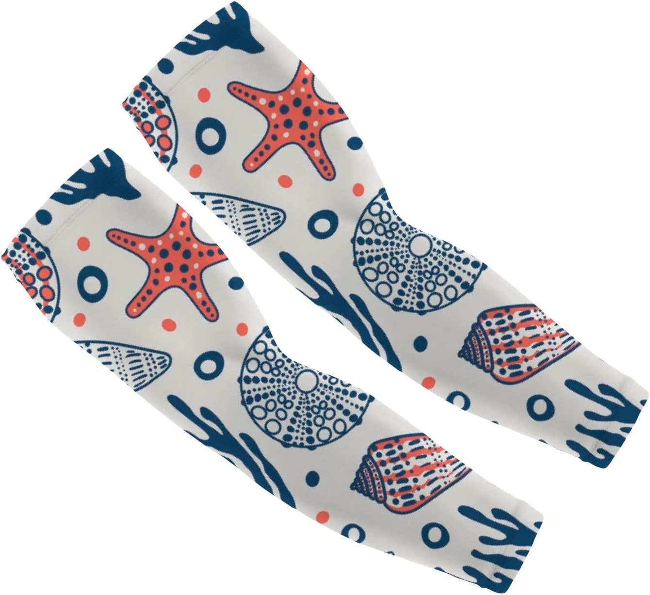 FREEAMG Arm Sleeves Beach Sea Urchin Starfish Shell Coral Seashore for ...