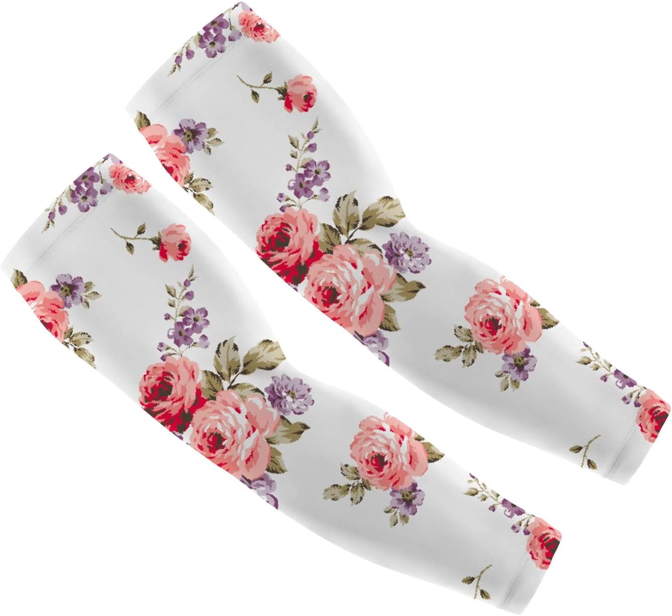 FREEAMG Arm Sleeves Beautiful Flower Motif Border Element for Men Women ...