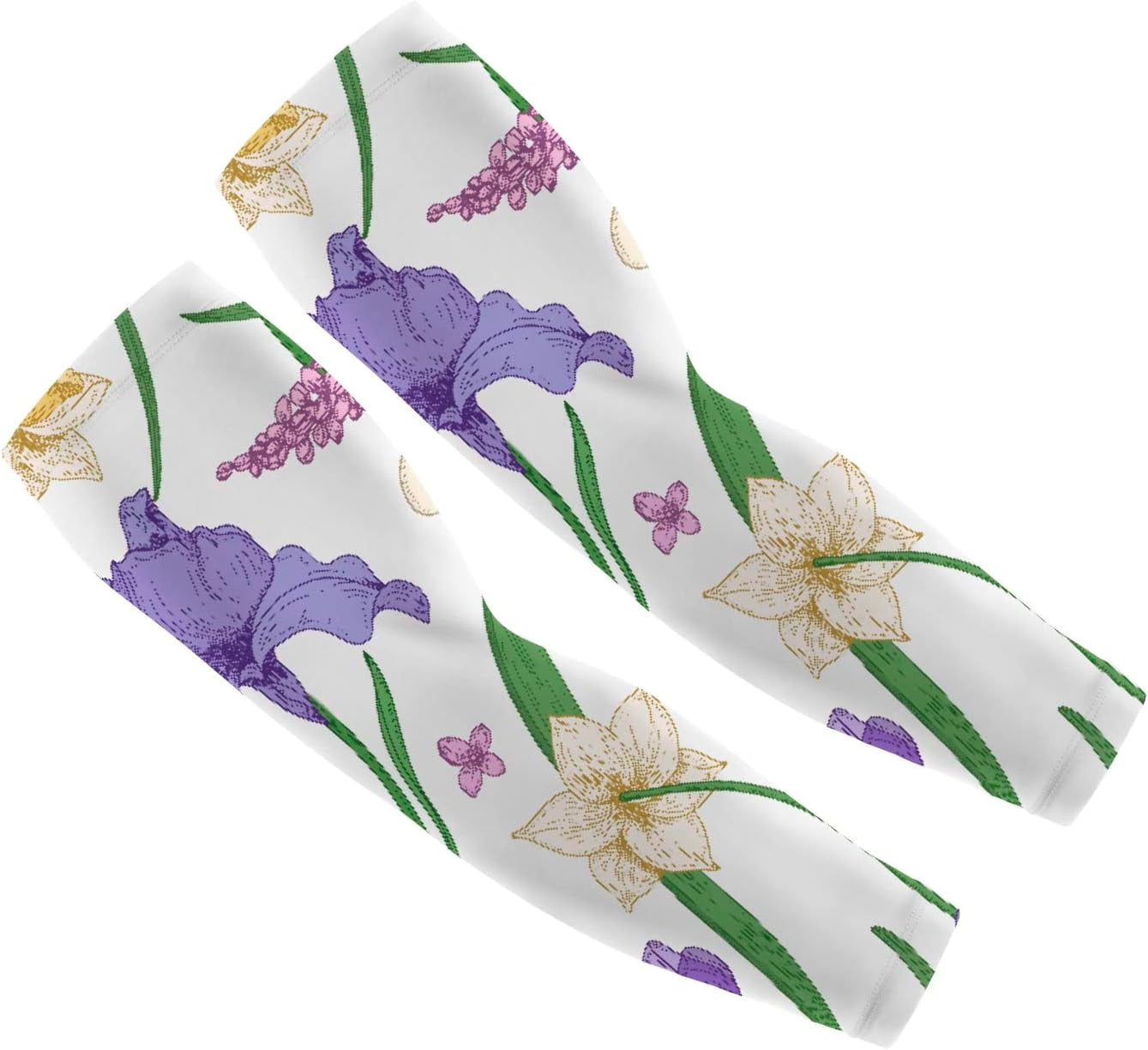 FREEAMG Arm Sleeves Botanical Seasonal Blooming Flowers for Men Women ...