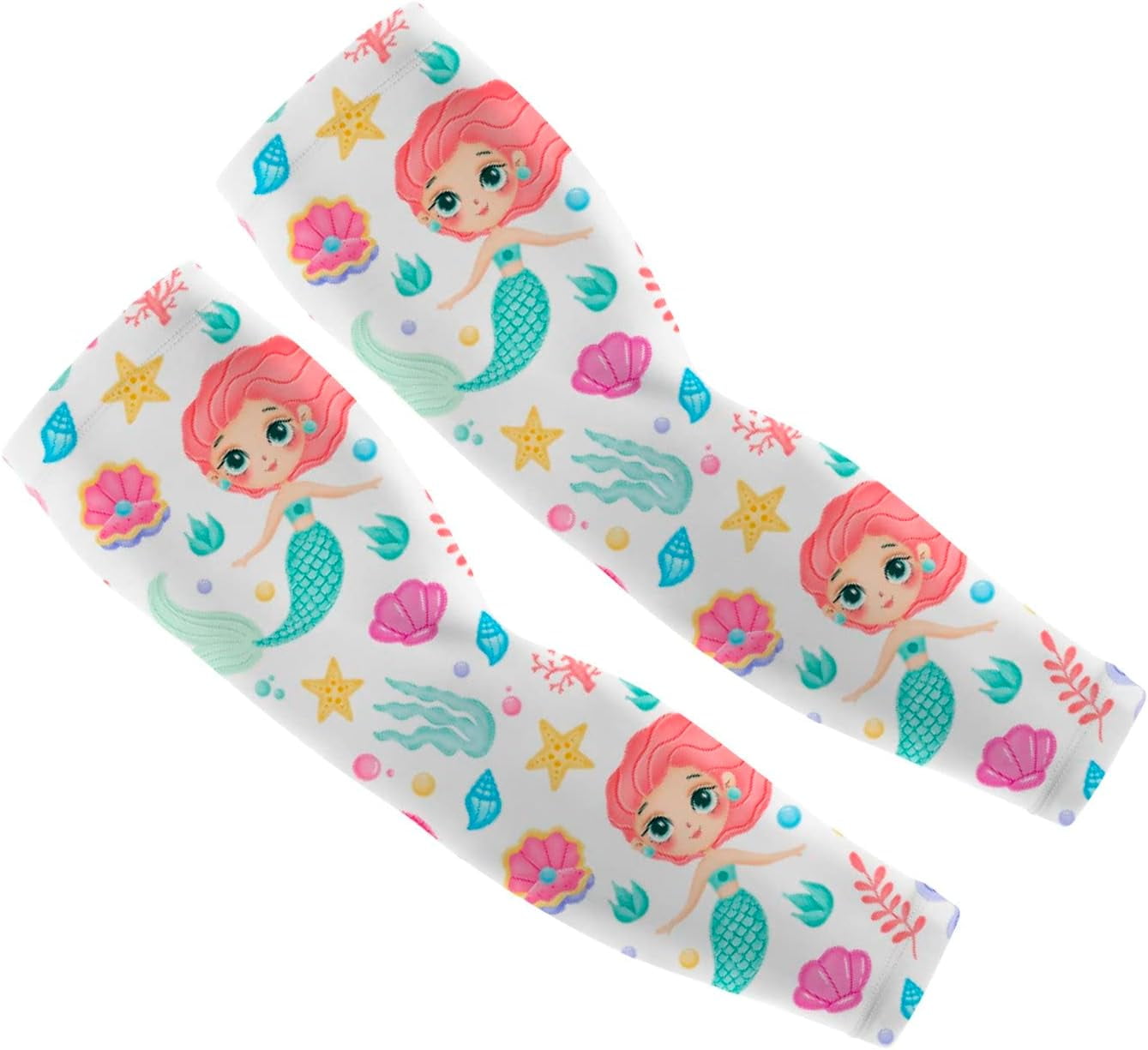 FREEAMG Arm Sleeves Cartoon Mermaids Fairy Tale Pattern for Men Women ...
