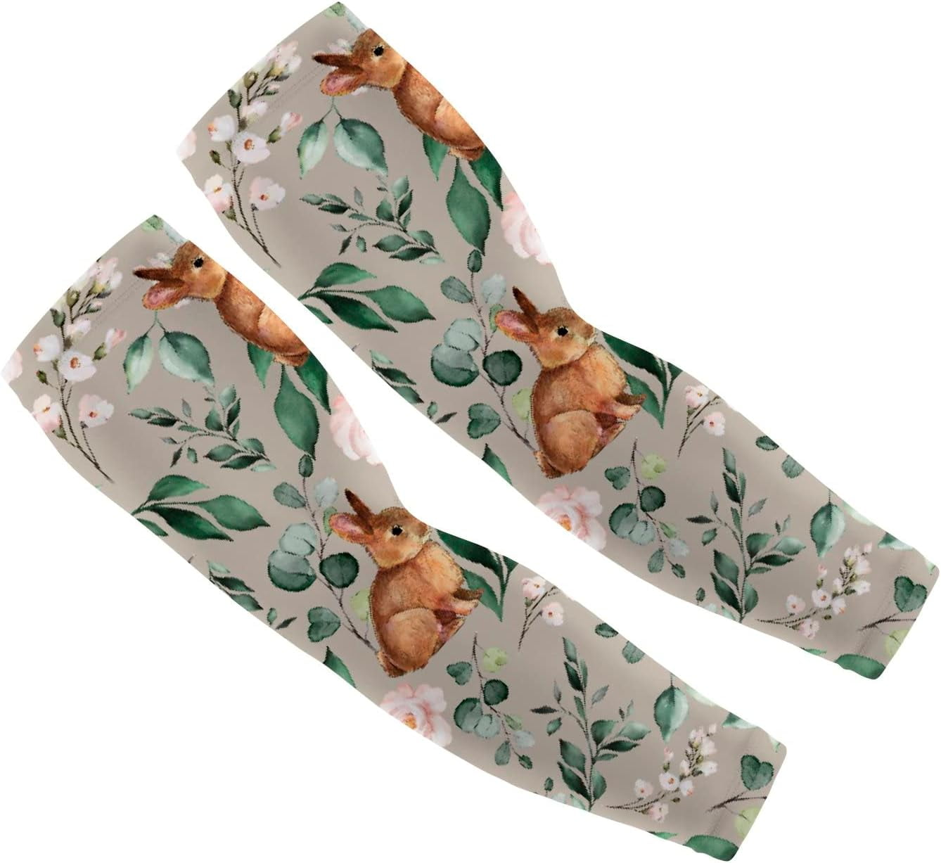 FREEAMG Arm Sleeves Cute Bunnies Leaves for Men Women - Walmart.com
