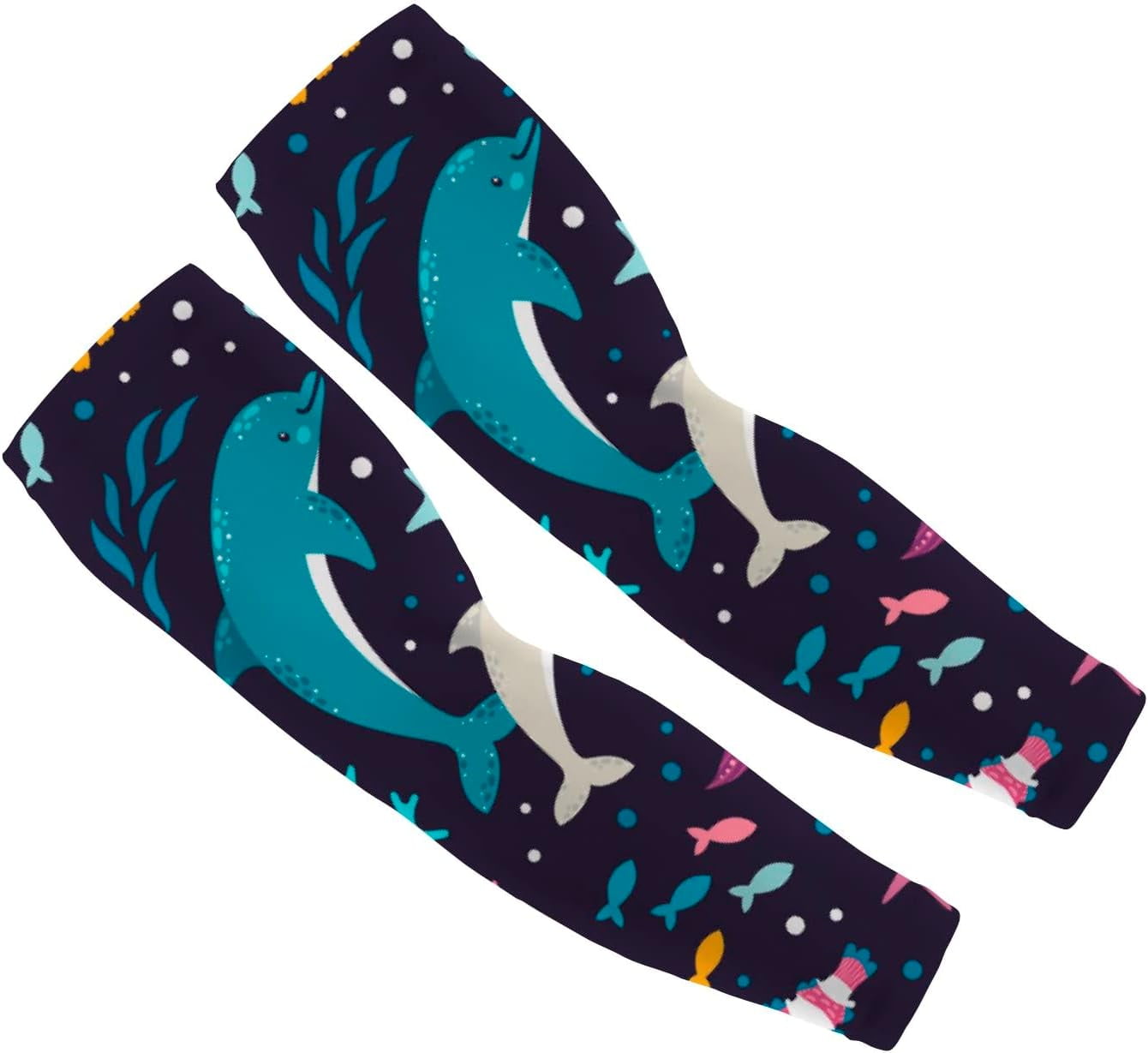 FREEAMG Arm Sleeves Cute Mermaids Dolphins Seaweeds Fish for Men Women ...