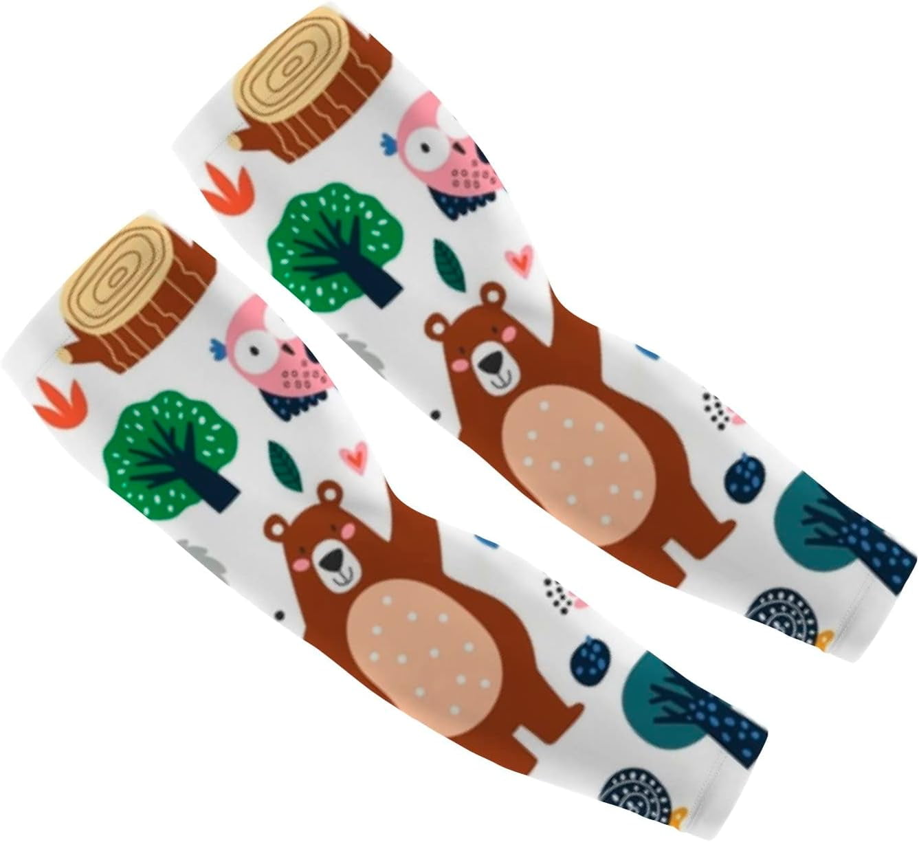 FREEAMG Arm Sleeves Cute Woodland Forest Animals Cartoon for Men Women ...