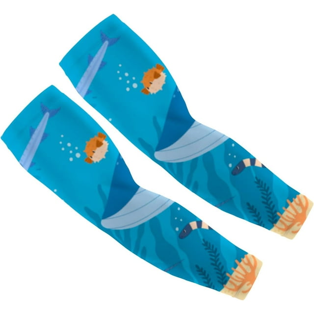 FREEAMG Arm Sleeves Fish and Wild Marine Animals in Ocean for Men Women ...