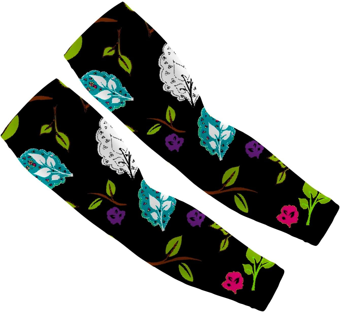 FREEAMG Arm Sleeves Floral Botanical Exotic Leaves for Men Women ...