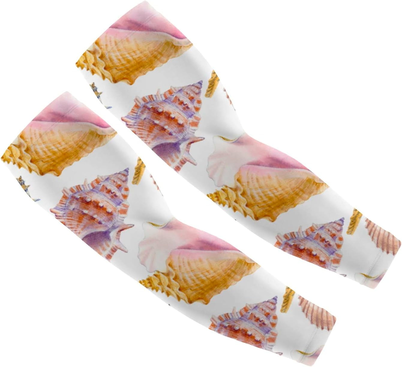 FREEAMG Arm Sleeves Marine Sea Shells Watercolor for Men Women ...