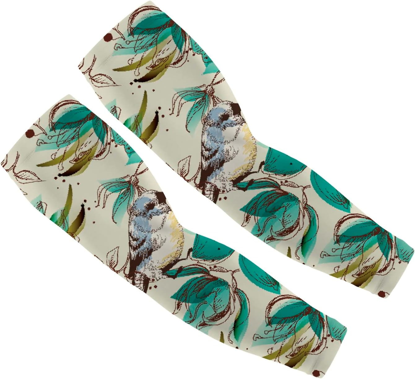 FREEAMG Arm Sleeves Retro Cute Flowers and Birds for Men Women ...