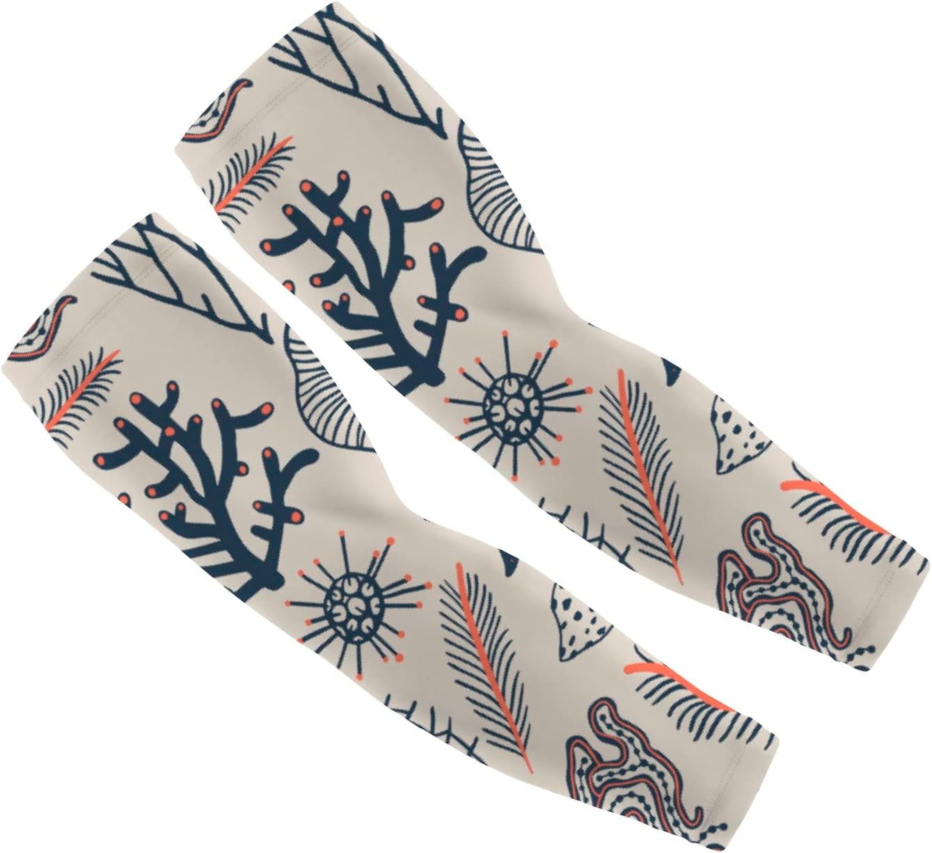 FREEAMG Arm Sleeves Sea Seashells Corals Alga and Starfishes for Men ...