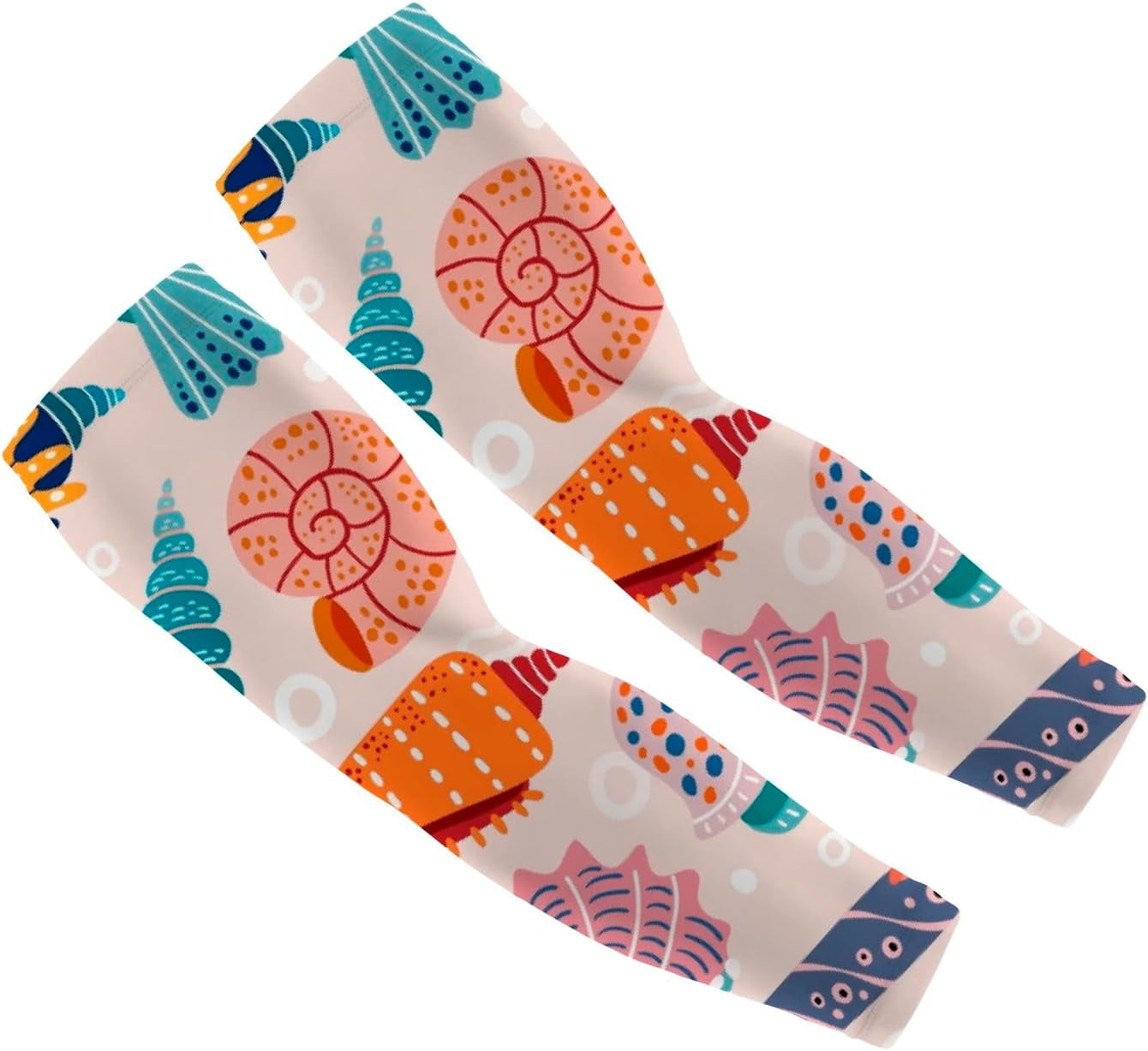 FREEAMG Arm Sleeves Seashell Doodle Stylized Seashells for Men Women ...