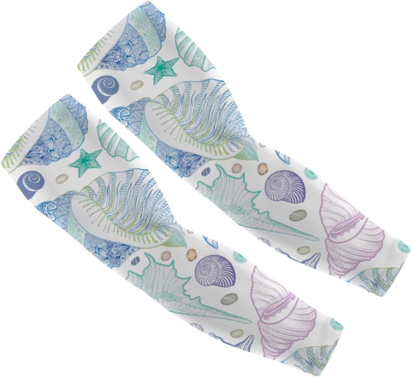 FREEAMG Arm Sleeves Seashell Summer Sea Shells Sea Star for Men Women ...