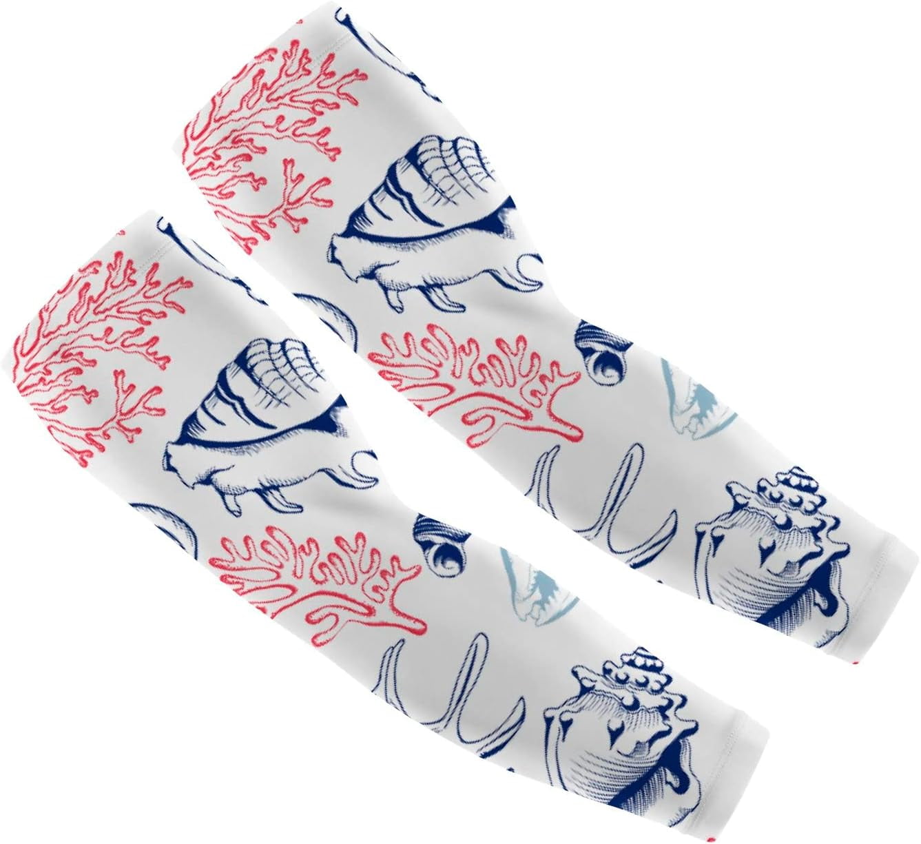 FREEAMG Arm Sleeves Seashells Corals and Starfishes Marine for Men ...